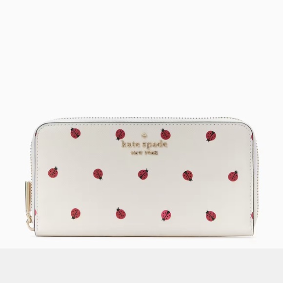 kate spade | Bags | Kate Spade Staci Large Ladybug Continental Wallet ...